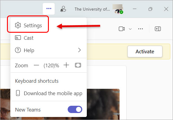 Manage Teams Notification Settings Original Elearning University Of Queensland